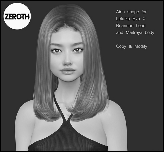 Second Life Marketplace - ZEROTH - Airin Shape for Lelutka Evo X Briannon x Maitreya DEMO
